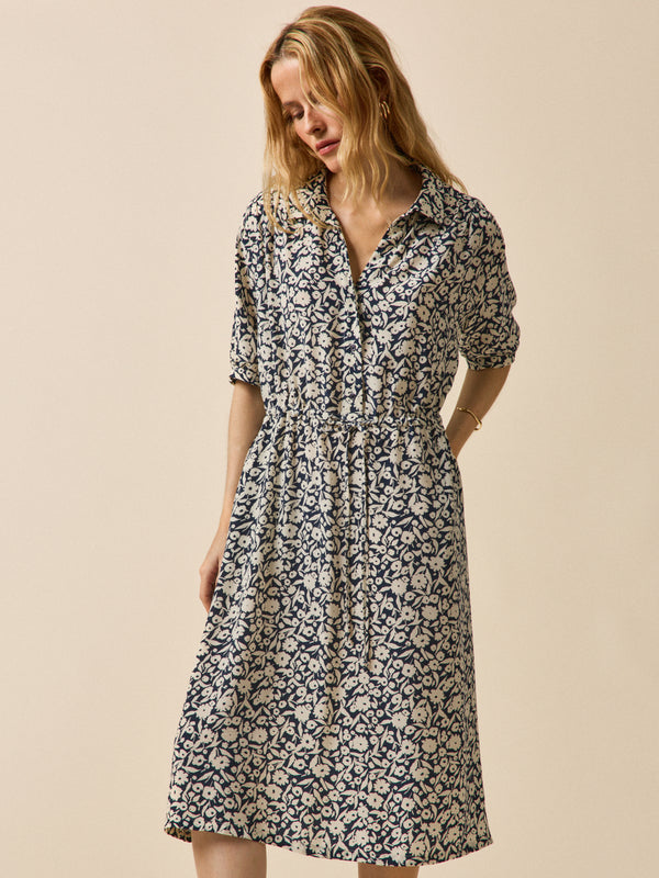 Robe mi-longue rétro femme imprimé Enea - Cyrillus FR