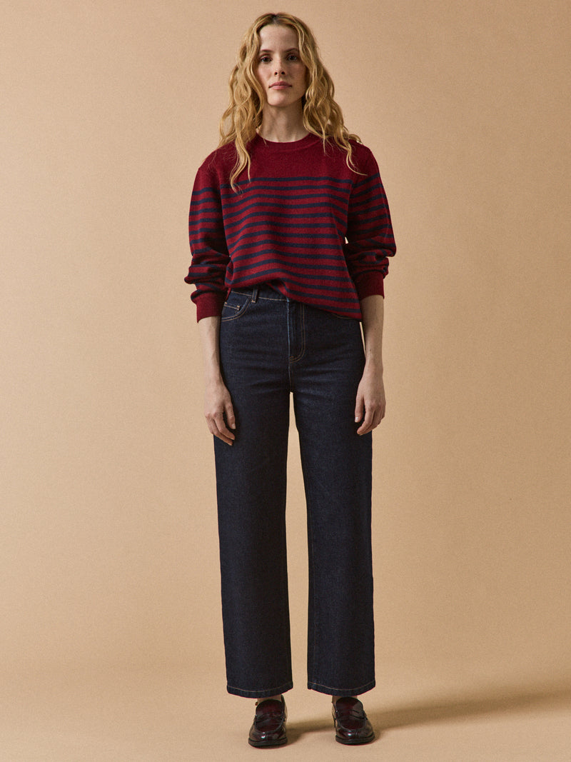Jean large femme Émilie coton biologique denim brut - Cyrillus FR