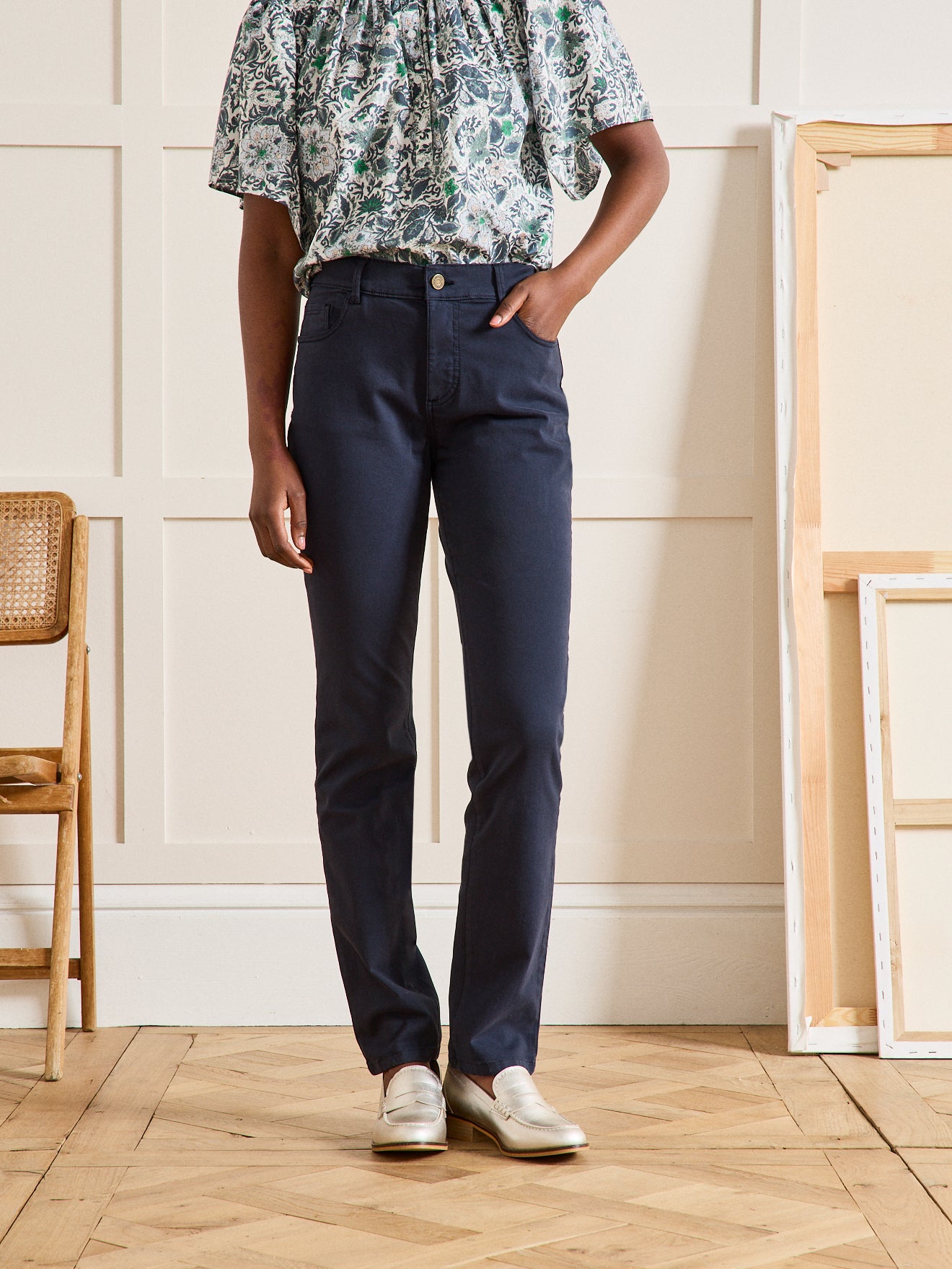 Pantalon slim couleur femme Chloé - Cyrillus FR