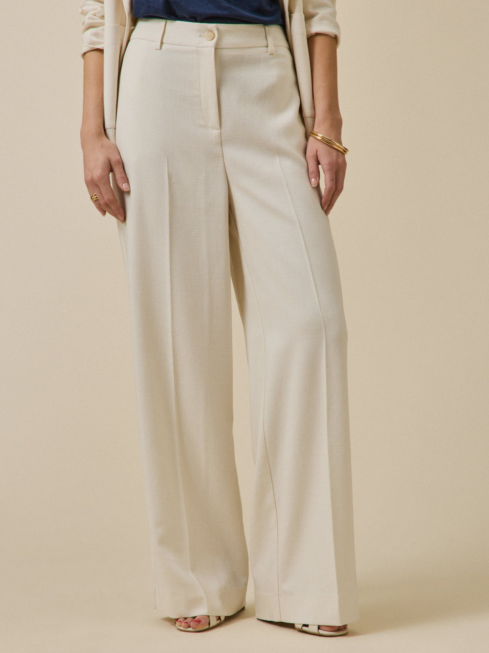 Pantalon extra large tissu natté femme Ava - Cyrillus FR