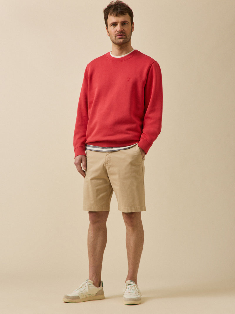 Bermuda chino homme coton stretch beige - Cyrillus FR