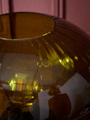 Lampe Martin en verre ciselé XL vert olive - Cyrillus FR