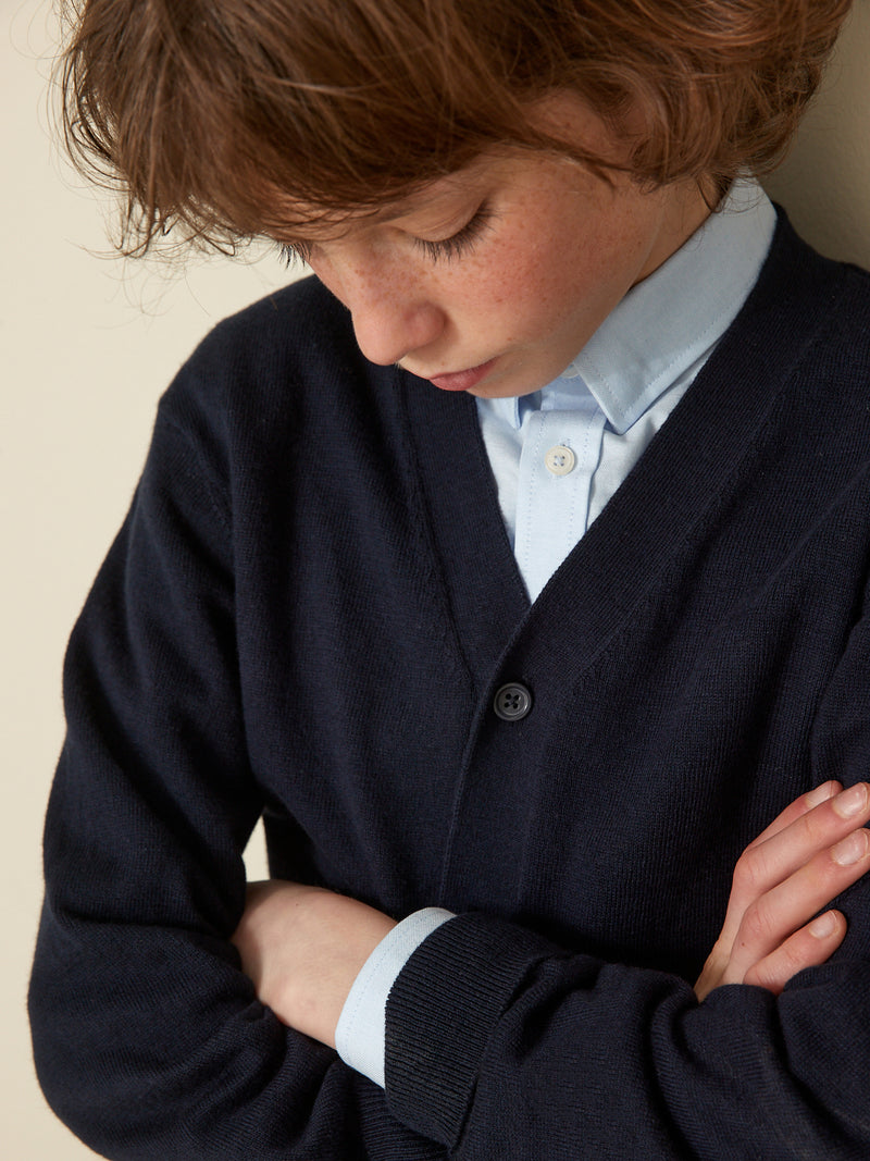 Cardigan bleu fonce uni - Collection Fêtes et Mariages - Cyrillus FR